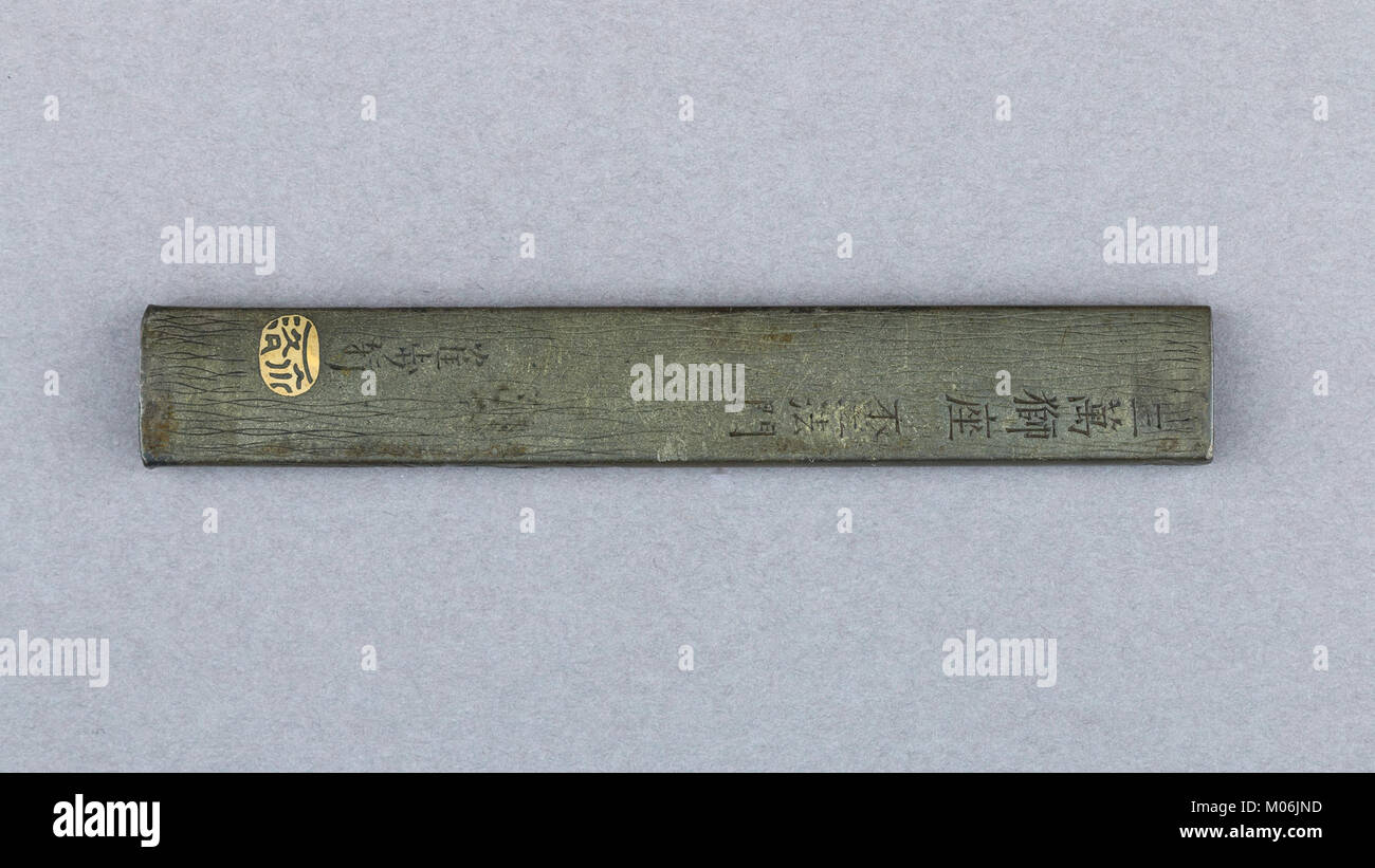 The Kozuka knife handle is part of a traditional Japanese knife, with ...