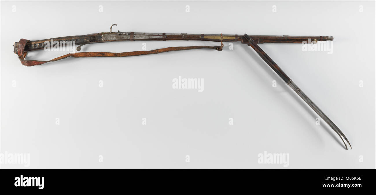 This matchlock musket represents an early form of firearm technology ...