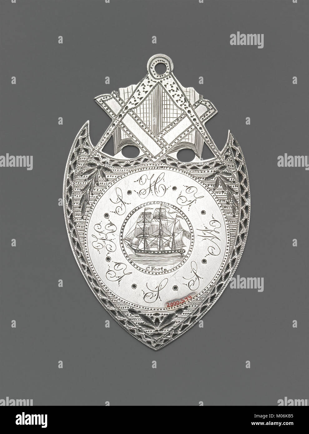 This Masonic medal, a symbol of Freemasonry, features intricate ...