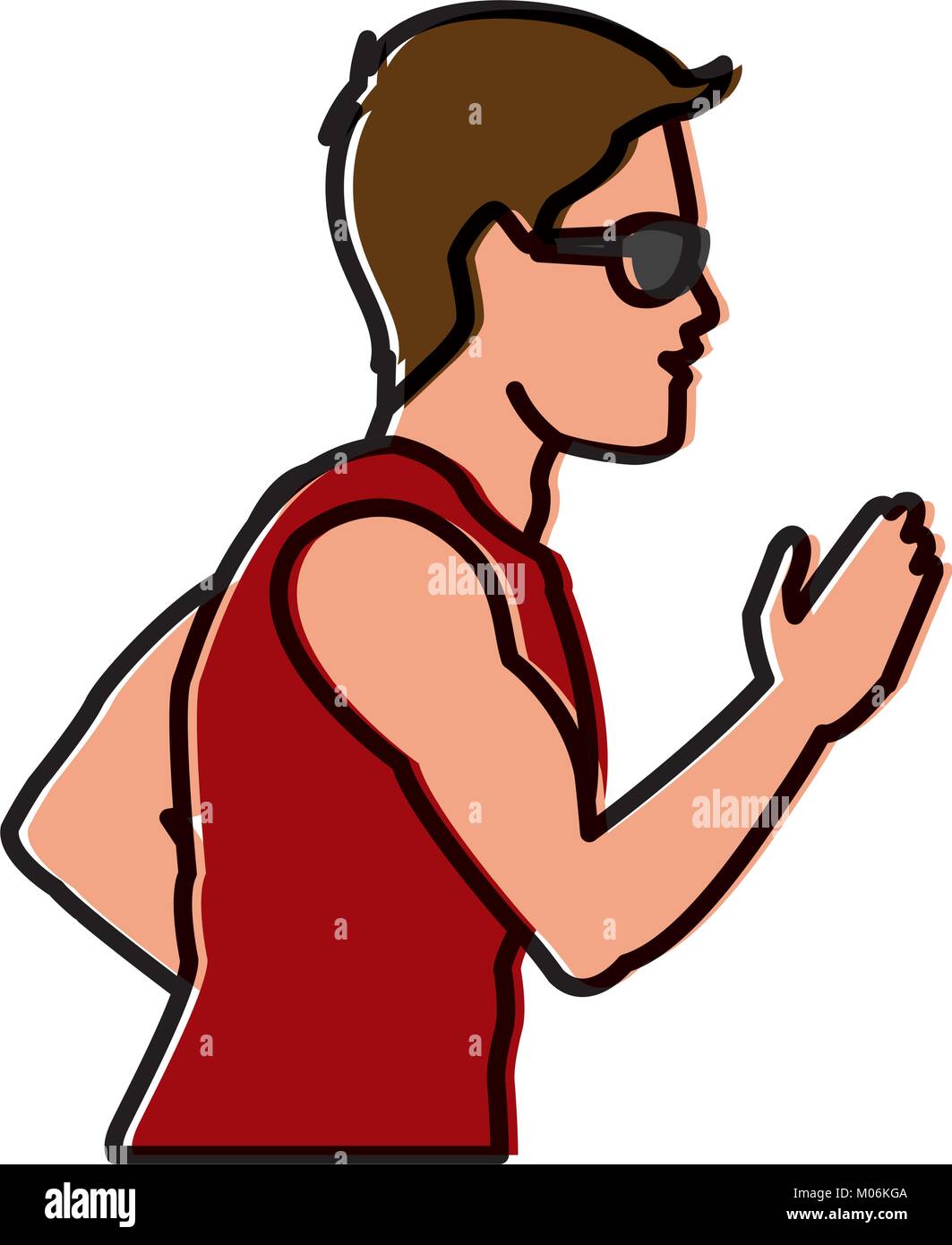 Fitness Man Running Stock Vector Image Art Alamy