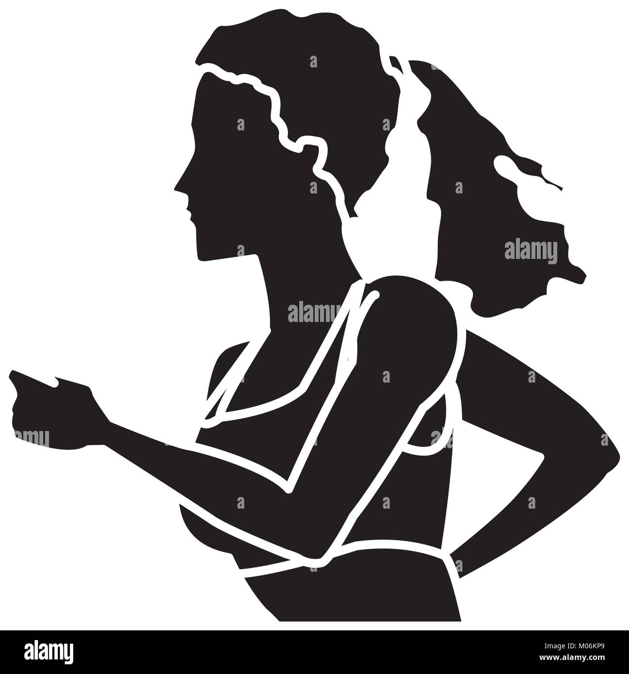 Fitness woman running Stock Vector Image & Art - Alamy
