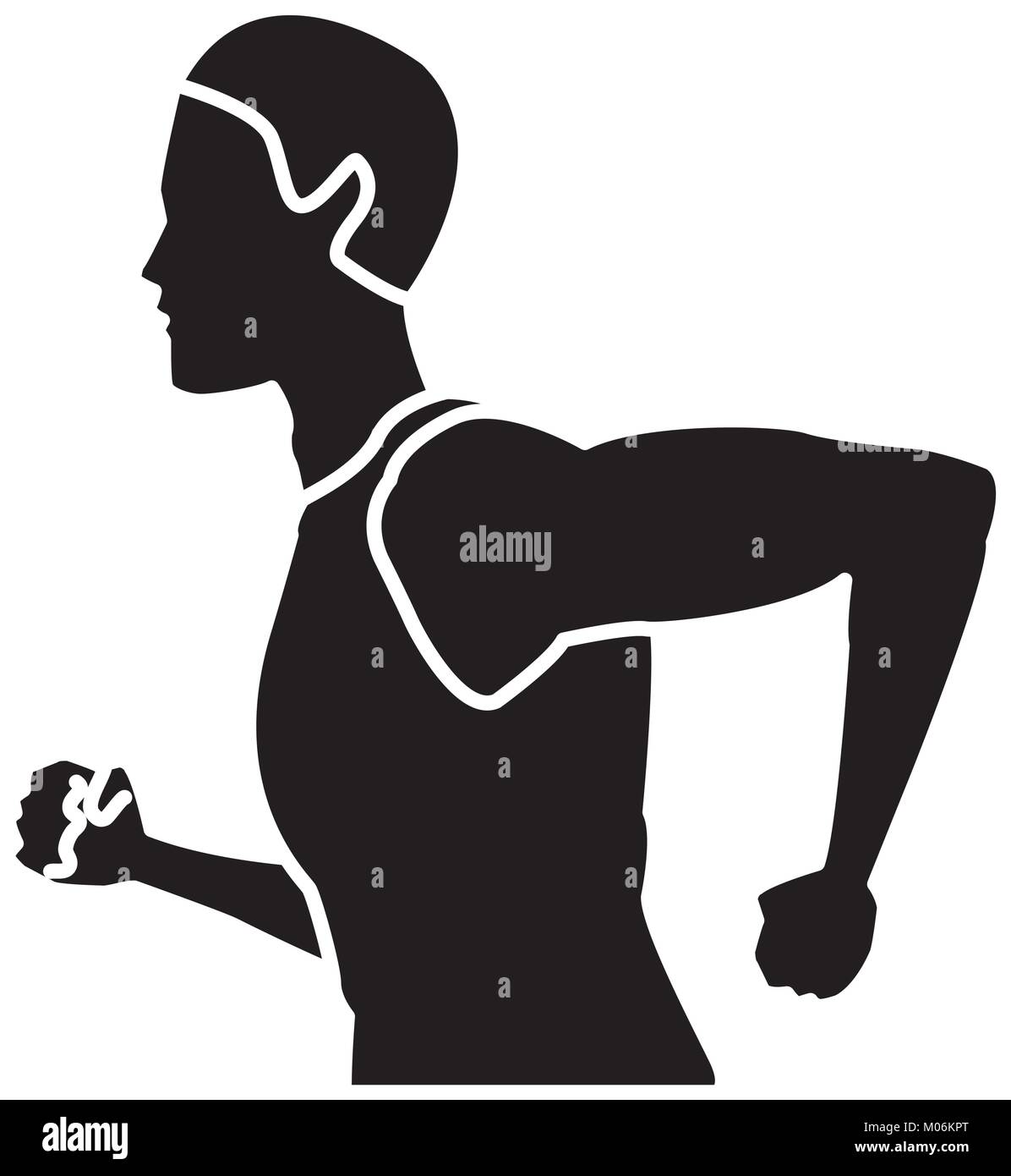 Black man morning workout Stock Vector Images - Alamy