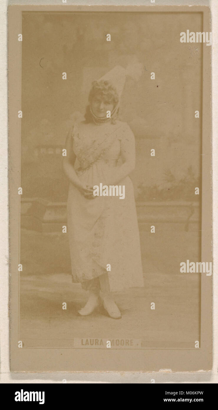This is the cover of Laura Moore’s Actresses series card (N245) issued ...