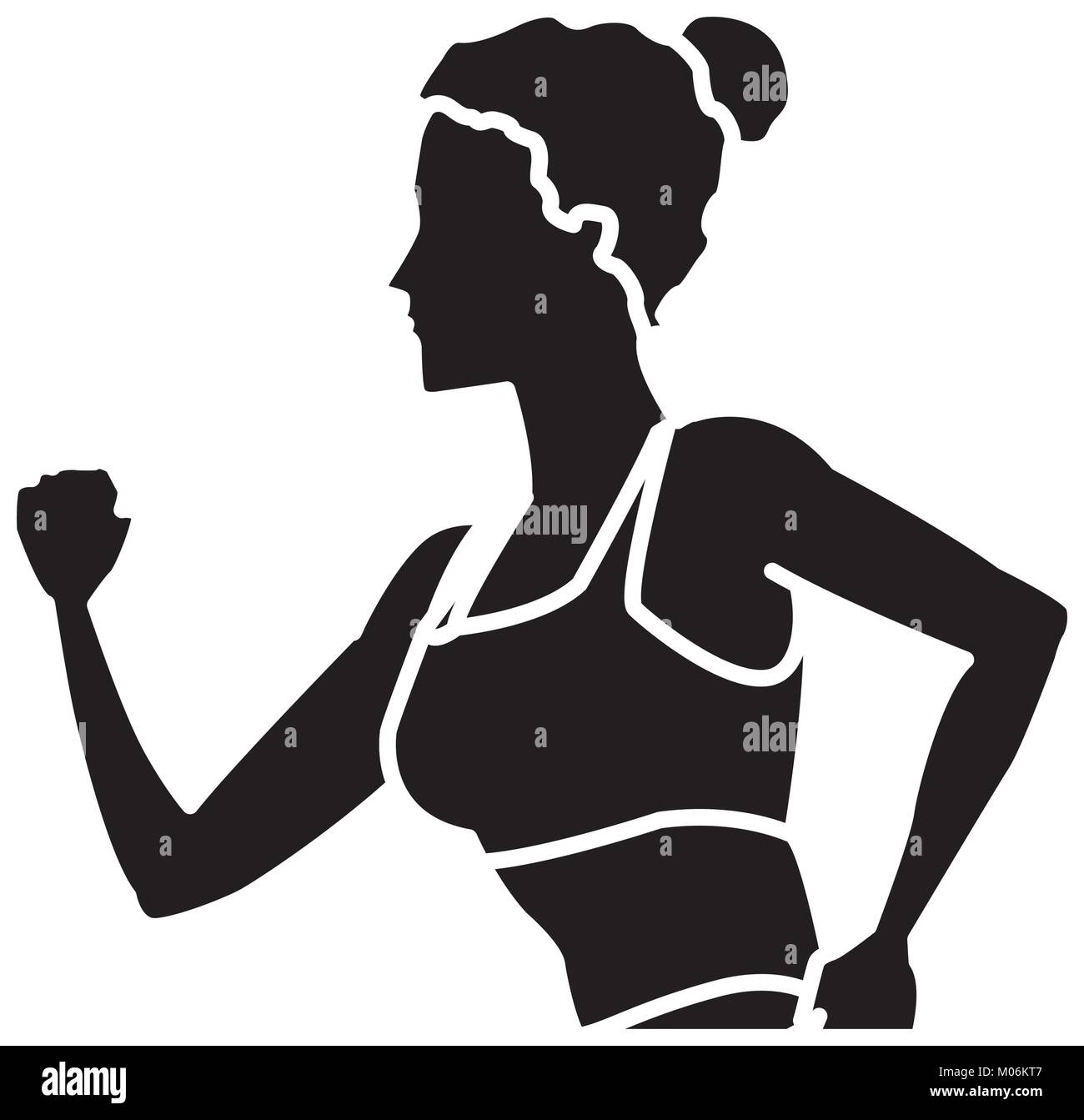 Fitness woman running Stock Vector Image & Art - Alamy