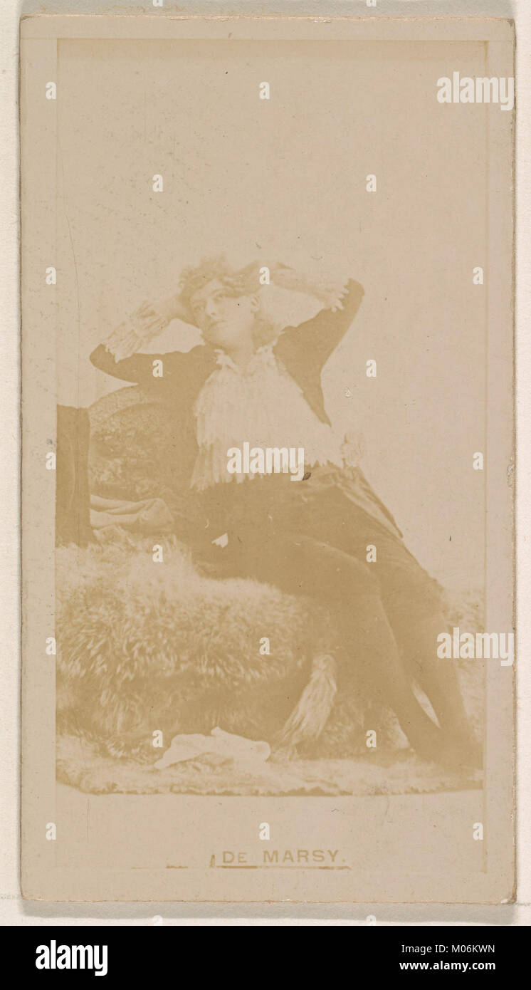 The card depicts Miss de Marsy from the Actresses series by Kinney ...