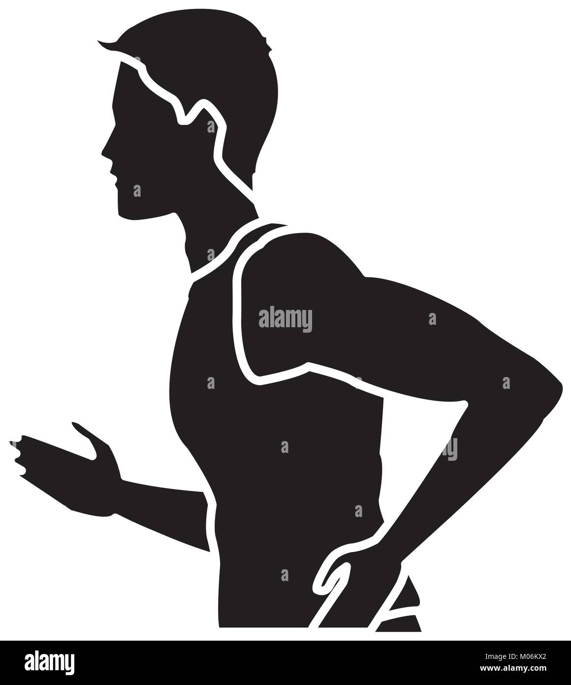 Black man morning workout Stock Vector Images - Alamy