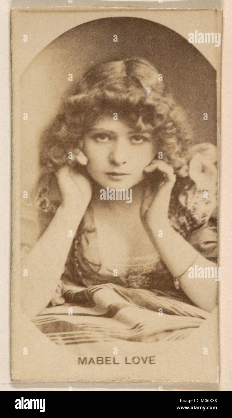 A portrait of Miss Mabel Love from the Actresses series, issued by ...