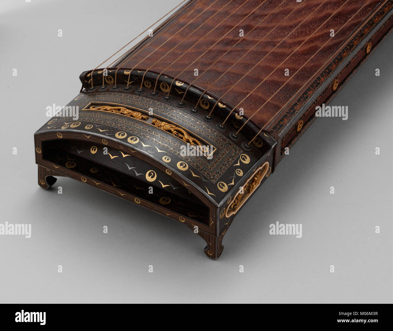This Koto, a traditional Japanese stringed instrument, is crafted with ...