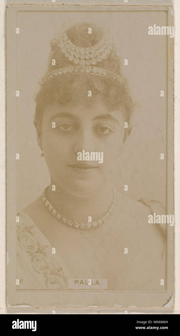 This image features Miss Paula from the Actresses series (N245 ...