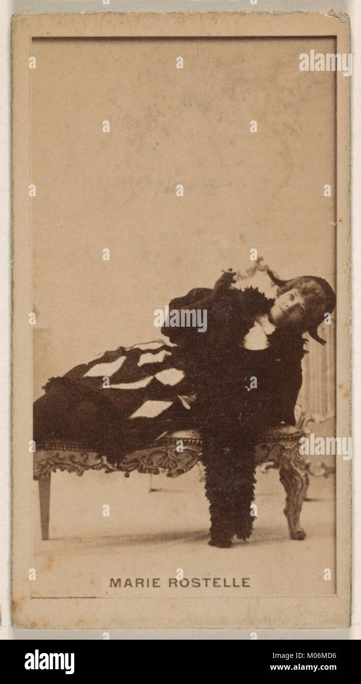This card from the Actresses series features Marie Rostelle and was ...