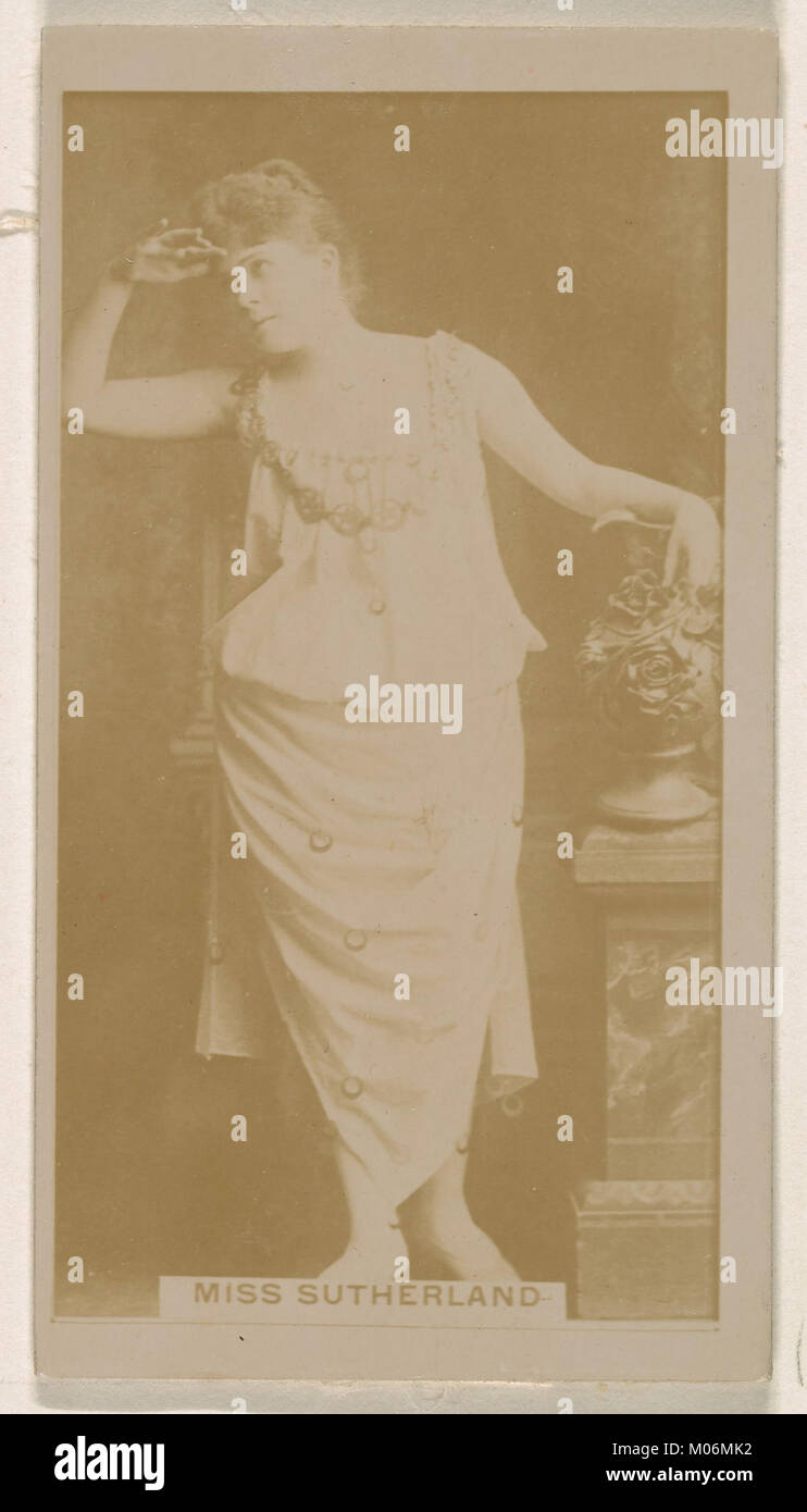 A card from the 'Actresses' series, featuring Miss Sutherland, issued ...