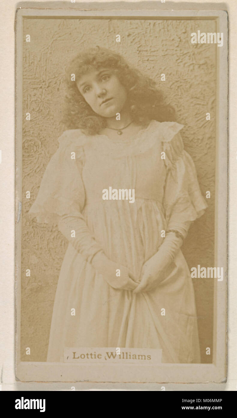 The card of Lottie Williams from the Actresses series (N245) by Kinney ...