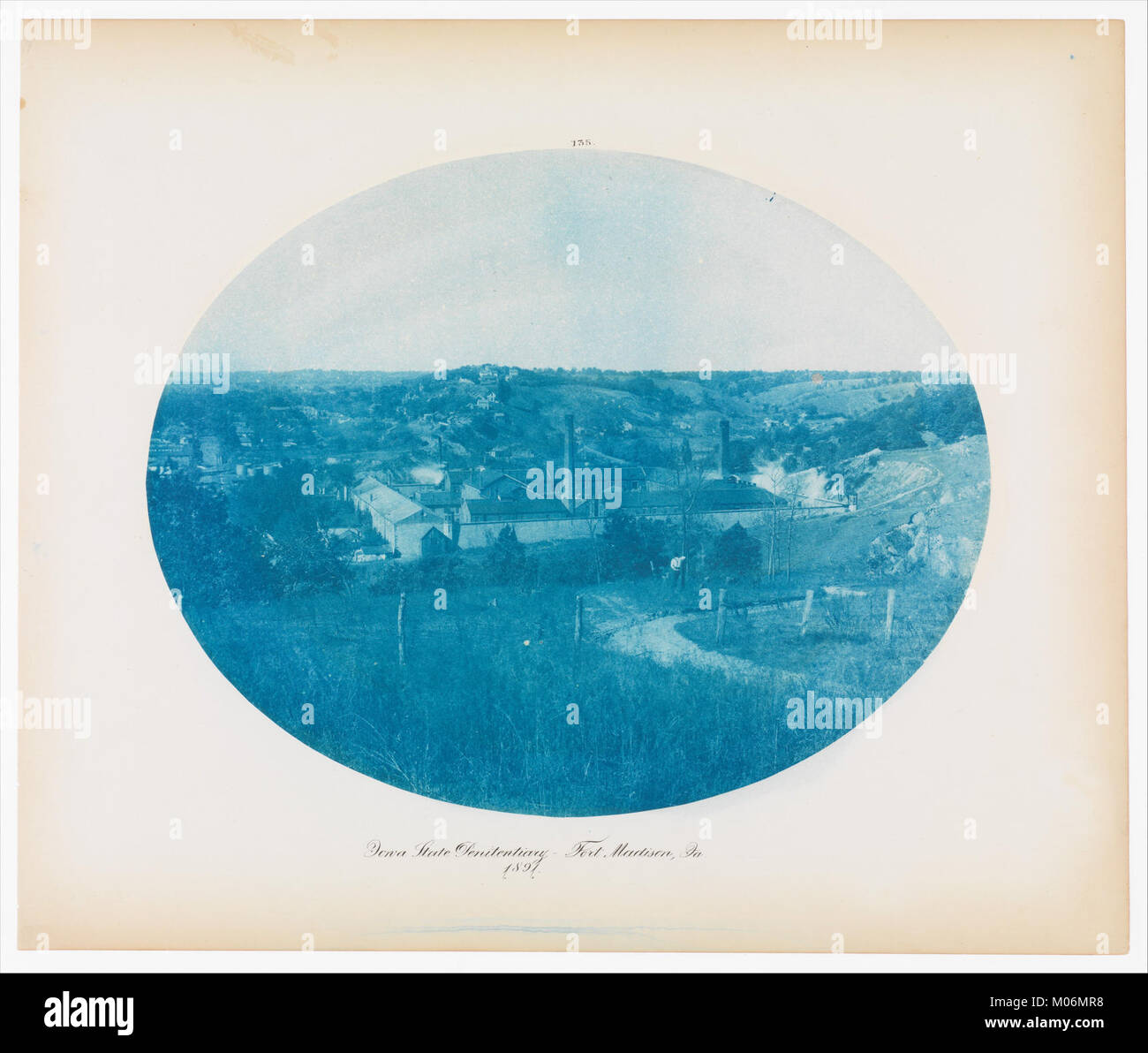 This photograph, labeled 'No. 135', depicts the Iowa State Penitentiary ...