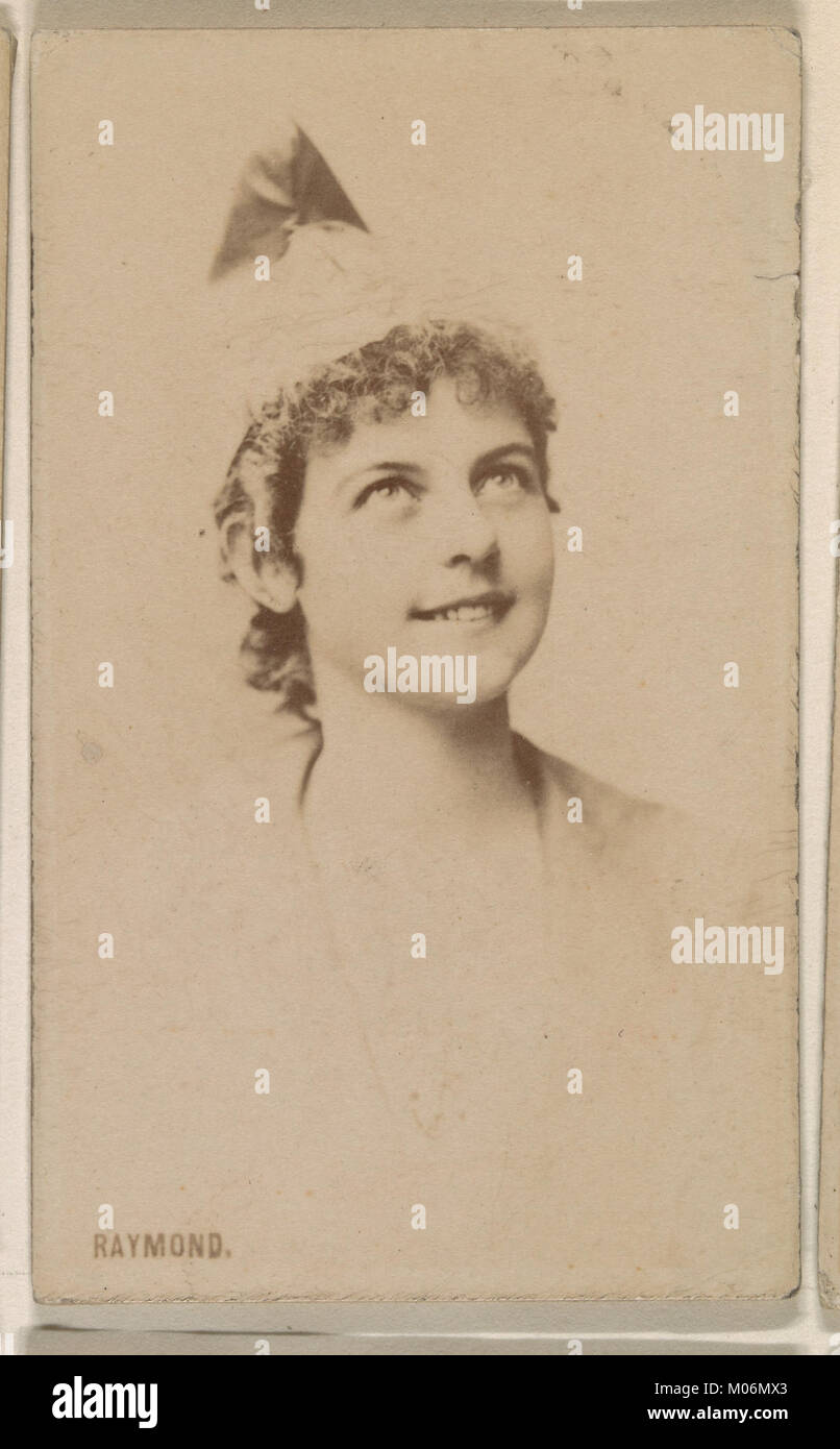 Cigarette card of Miss Raymond from the Actresses series by Kinney ...
