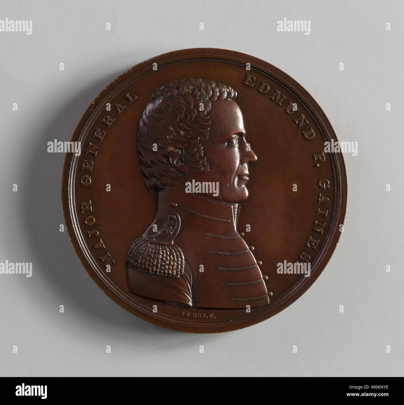 A medal commemorating Major General E. P. Gaines, reflecting the ...