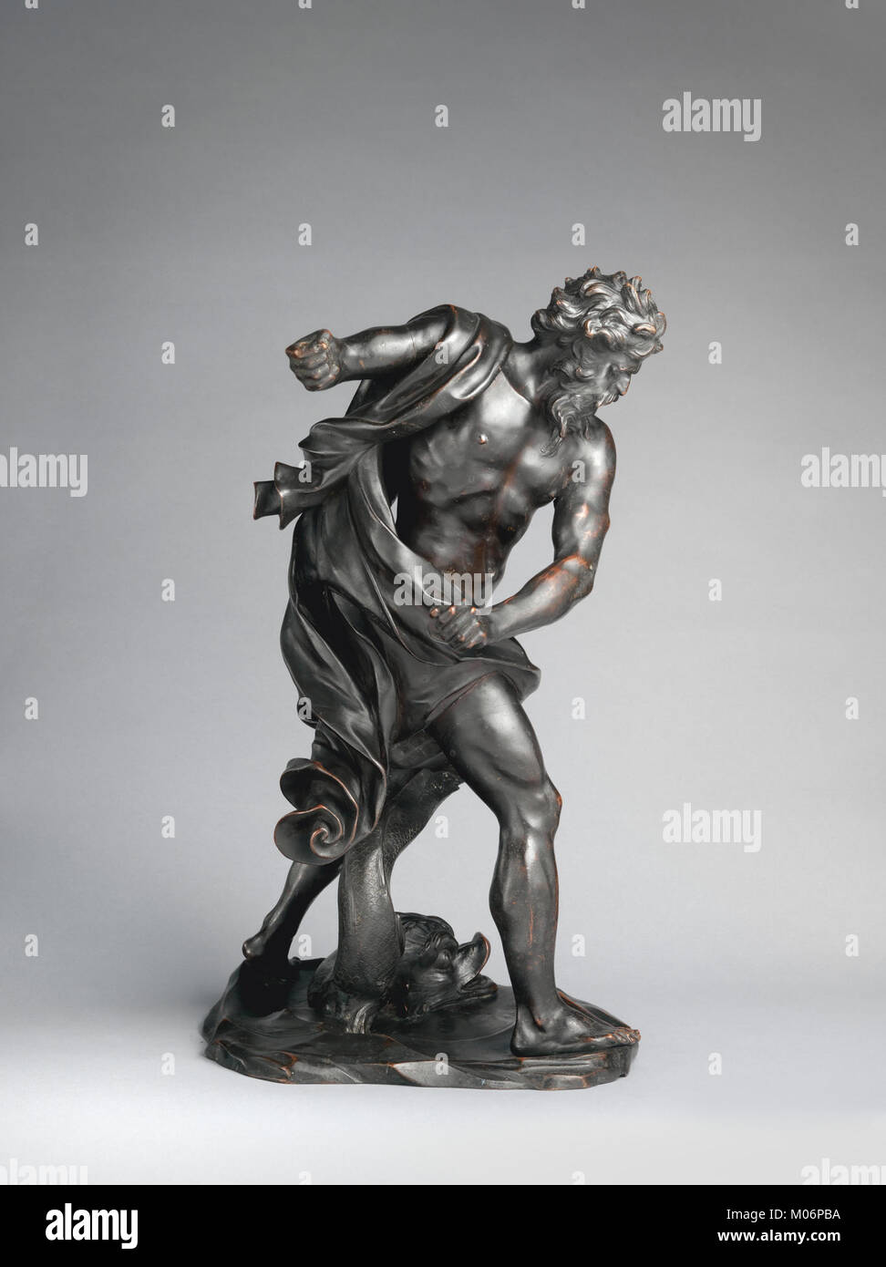 This sculpture shows Neptune with a dolphin, reflecting Roman mythology ...