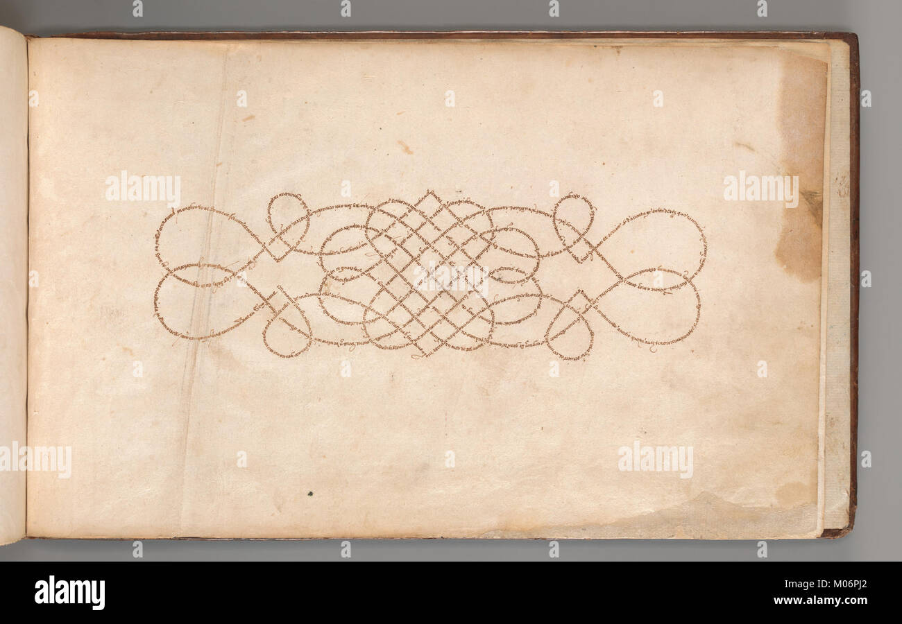 This micrographic design, created in the shape of a knot, represents a ...