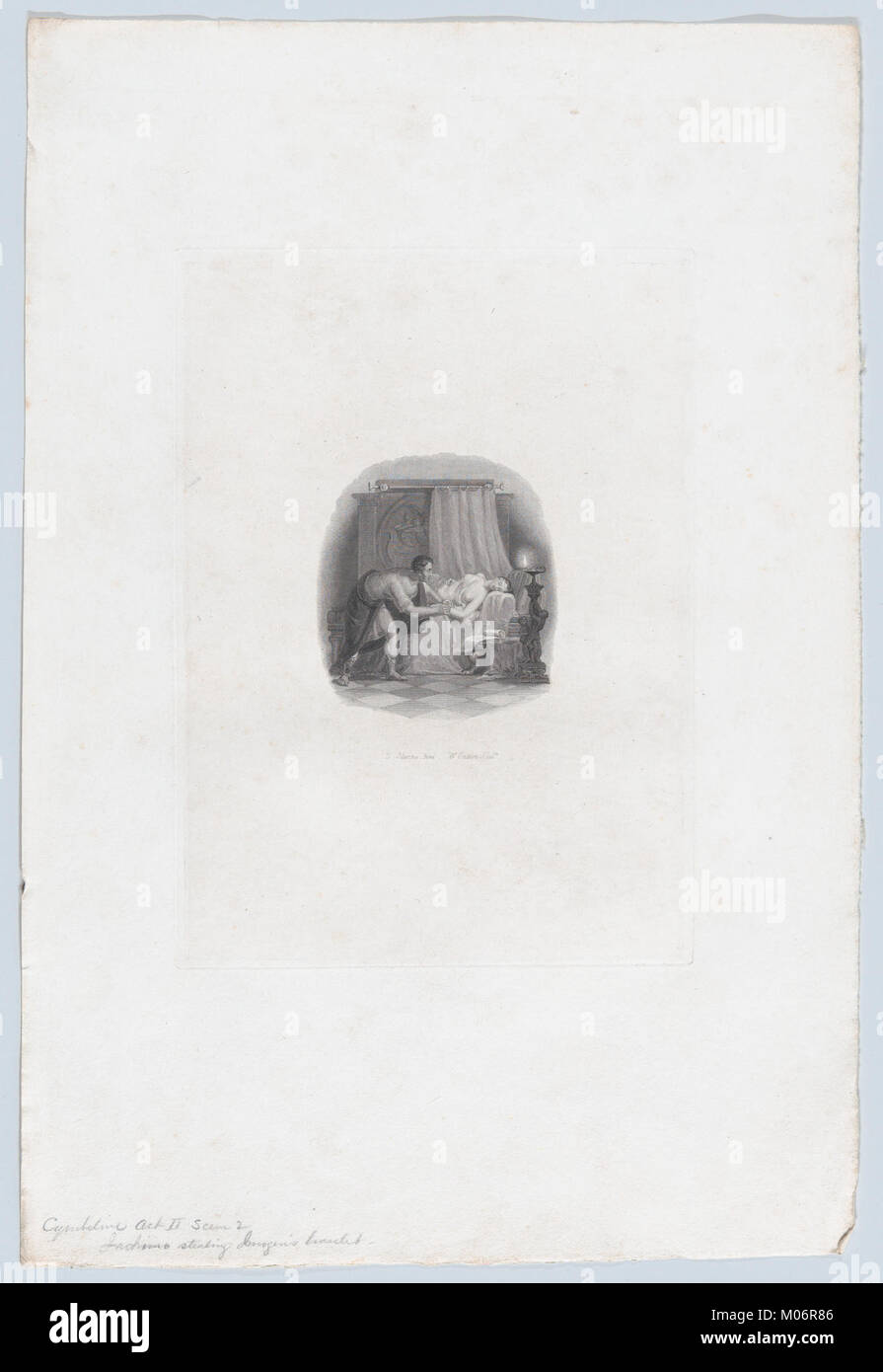 This artwork illustrates the scene from Shakespeare's 'Cymbeline,' Act ...