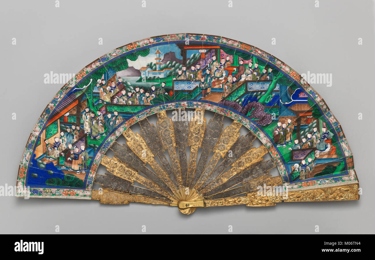 A Chinese Mandarin fan from the Metropolitan Museum of Art collection ...