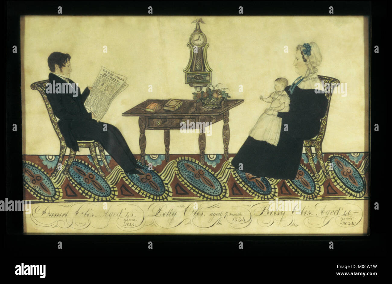 This portrait depicts Mr. and Mrs. Daniel Otis with their child ...
