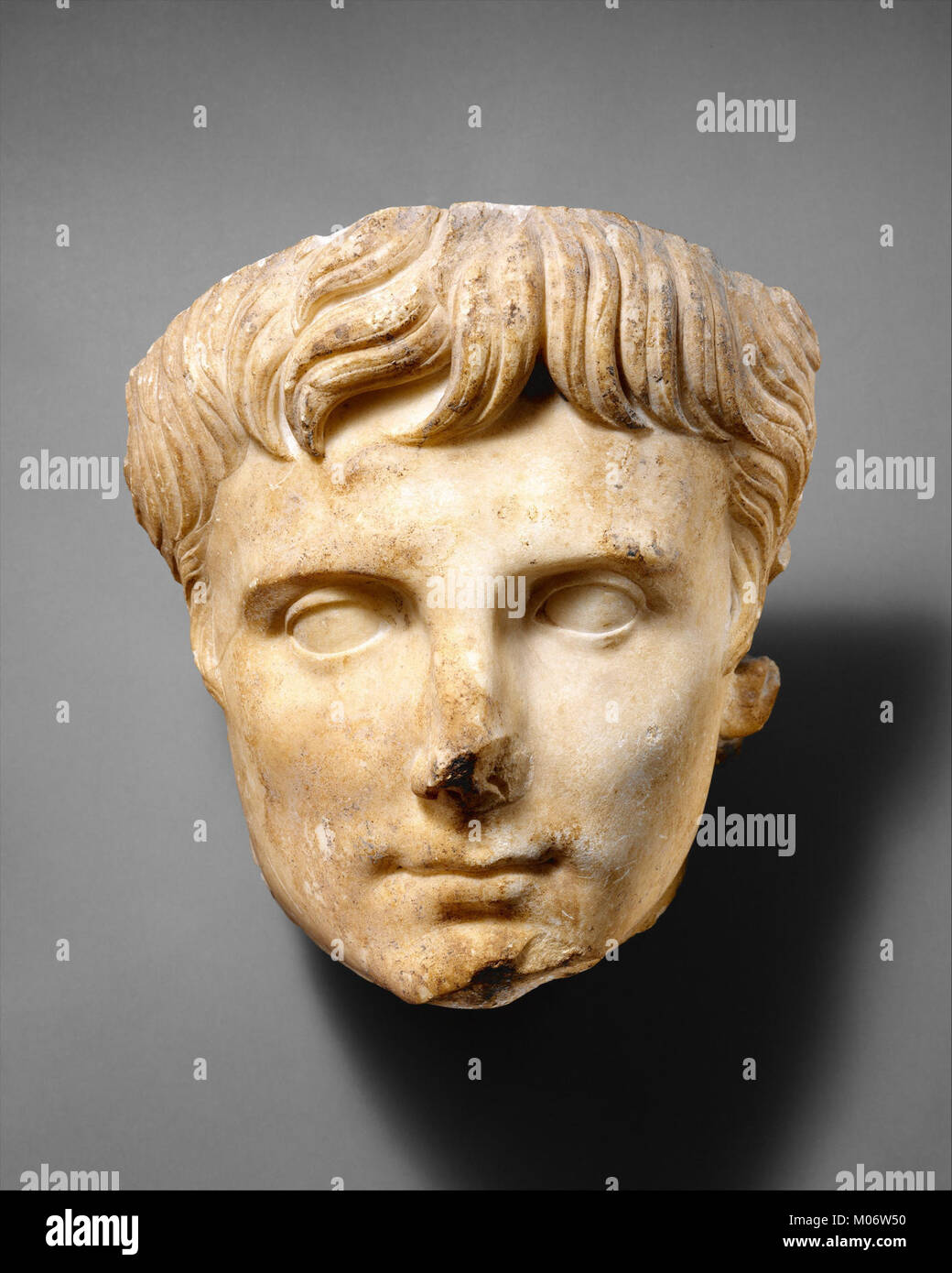 A marble portrait of Emperor Augustus, showcasing his imperial power ...