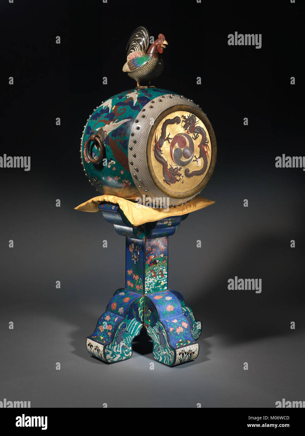 This large drum, known as an O-daiko, is a traditional Japanese ...