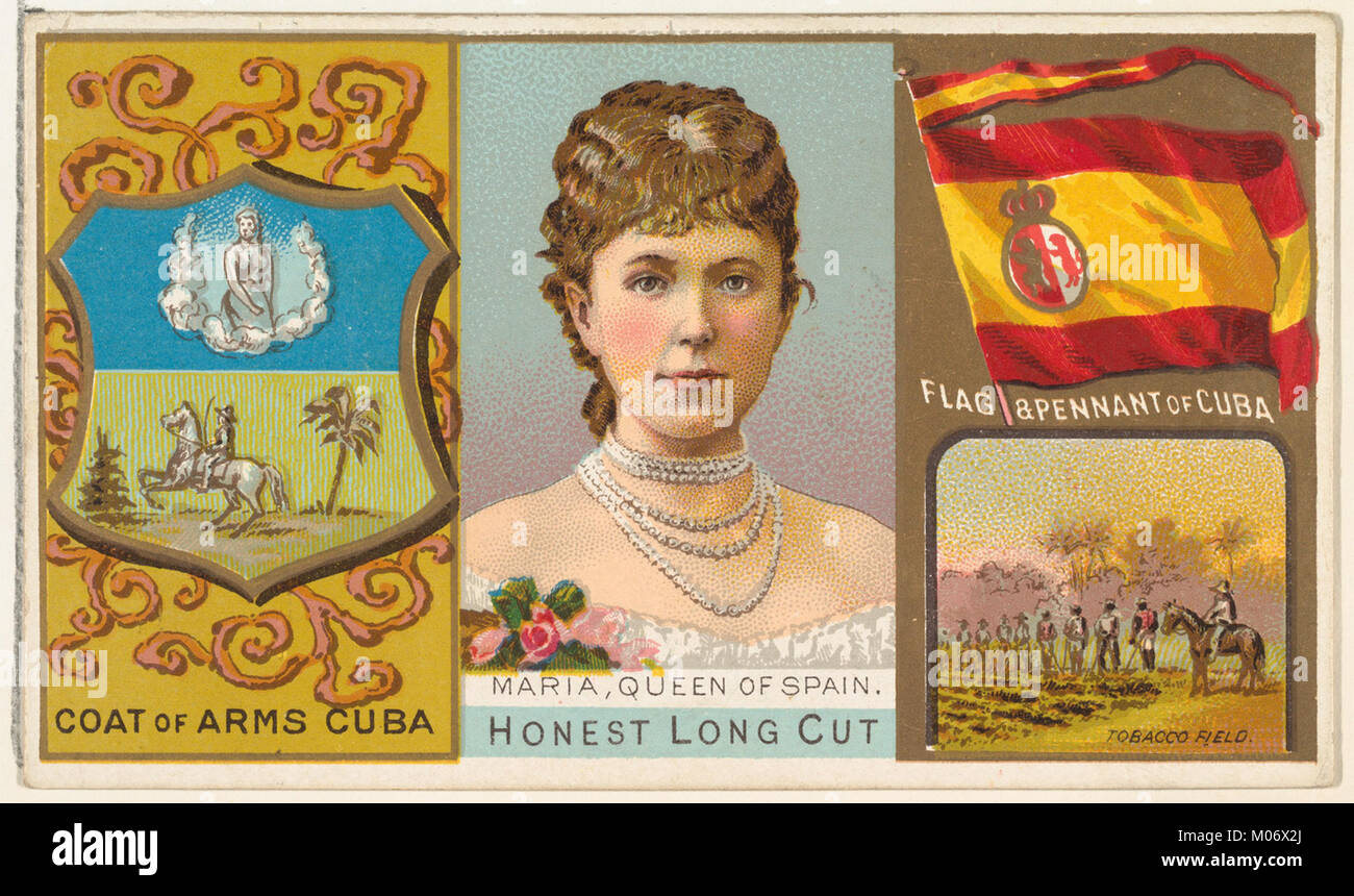 This print of Maria, Queen of Spain, is part of the 'Rulers, Flags, and ...