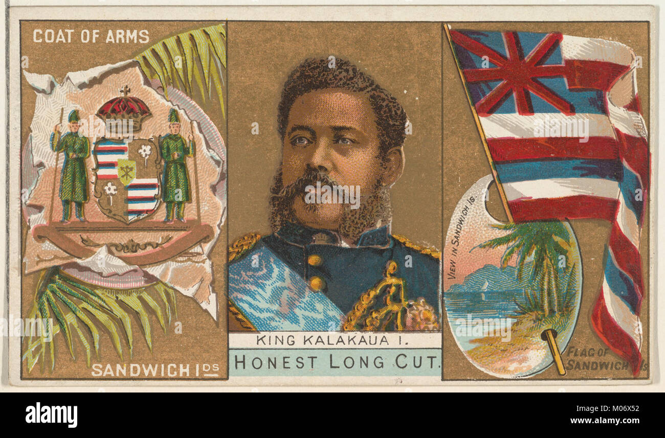 This image of King Kalakaua I, from the 'Rulers, Flags, and Coats of ...