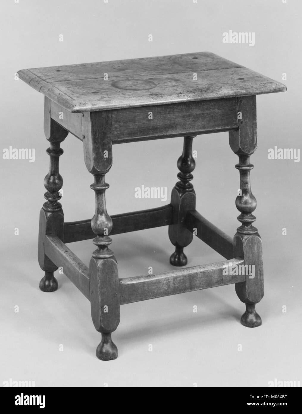 This joint stool is a piece of 17th-century furniture, illustrating ...