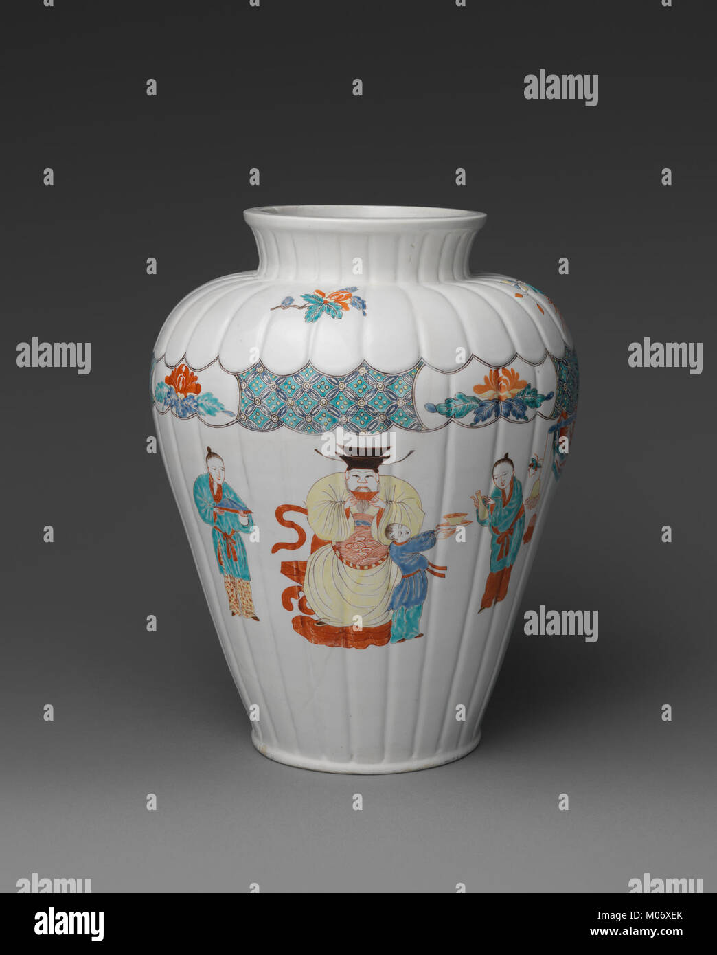 A jar featuring human figures, part of the MET collection. This vessel ...