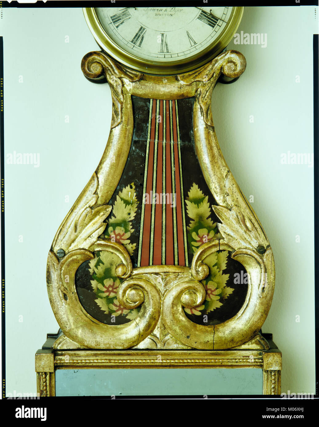 This lyre clock, cataloged as MET ADA3402, combines functional ...