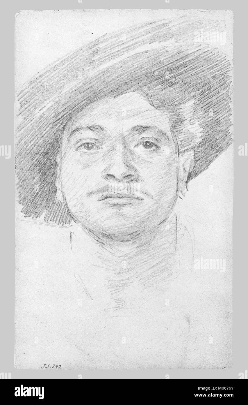 Study man hat on Black and White Stock Photos & Images - Alamy