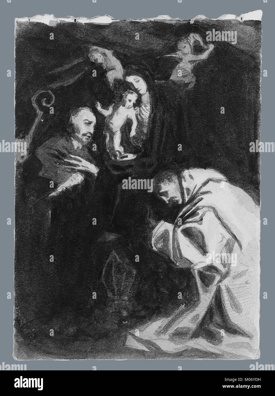 Holy Family and a Monk (from Scrapbook) MET ap50.130.154ll Stock Photo ...