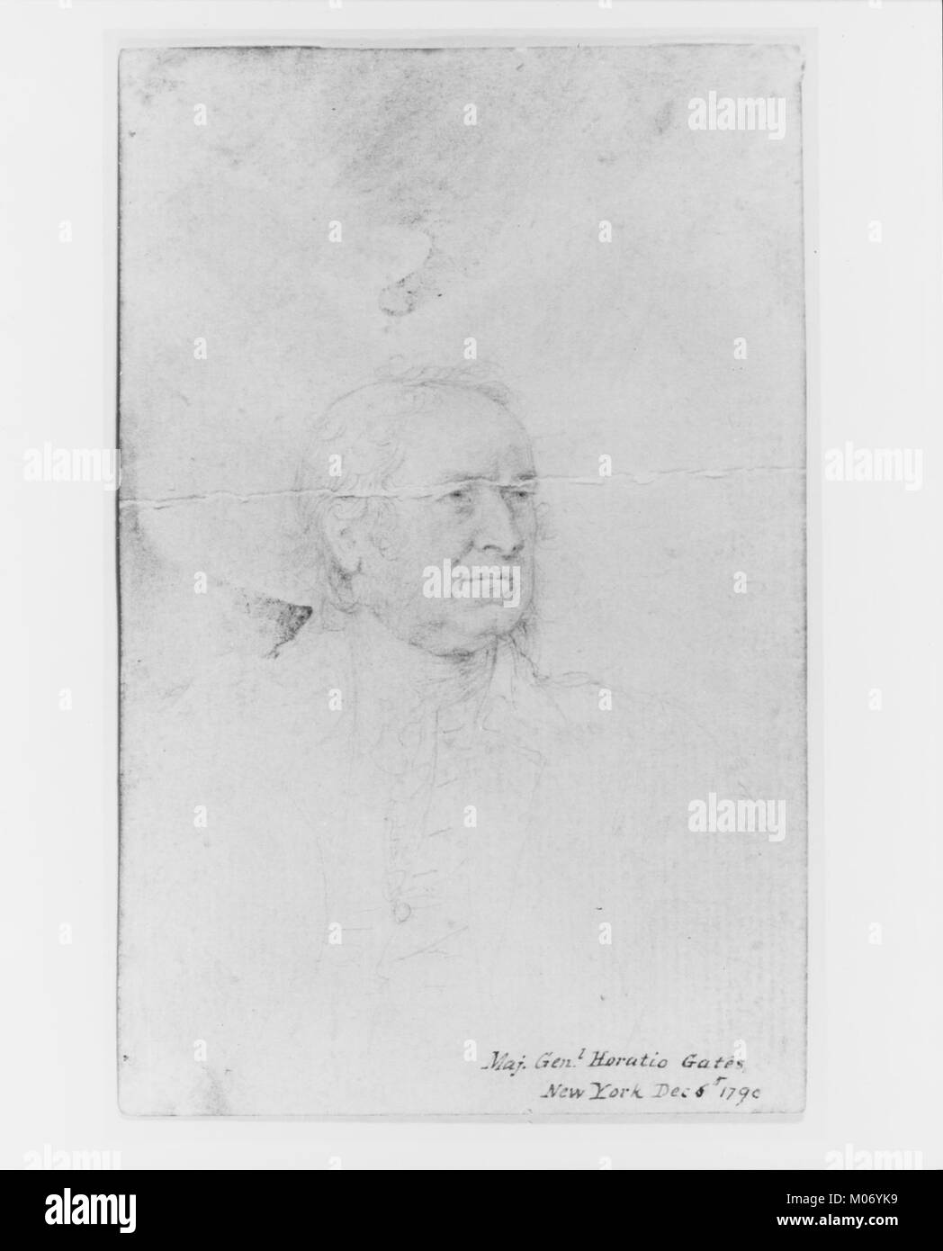 This portrait depicts Major General Horatio Gates, an American general ...
