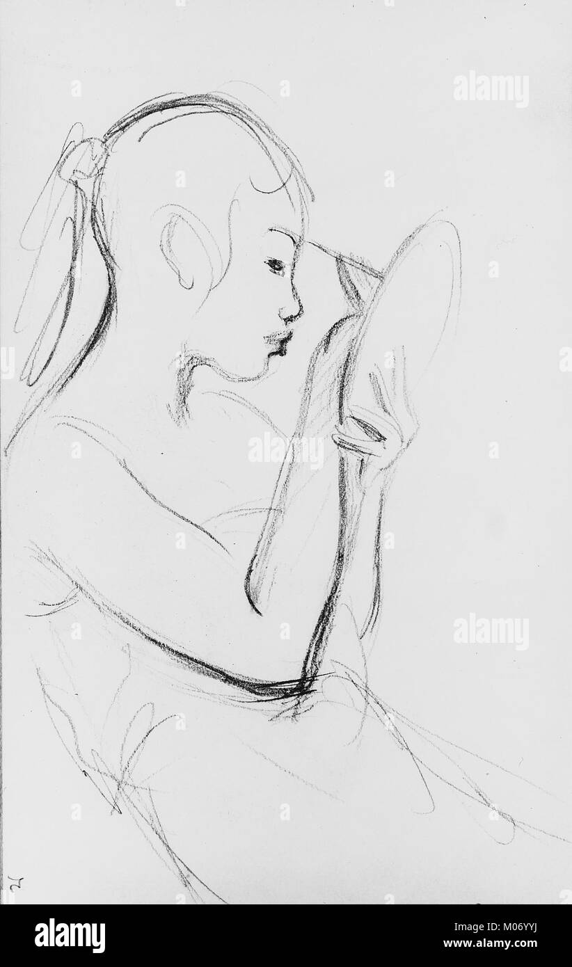 This sketchbook depicts traditional Javanese dancers in various poses ...