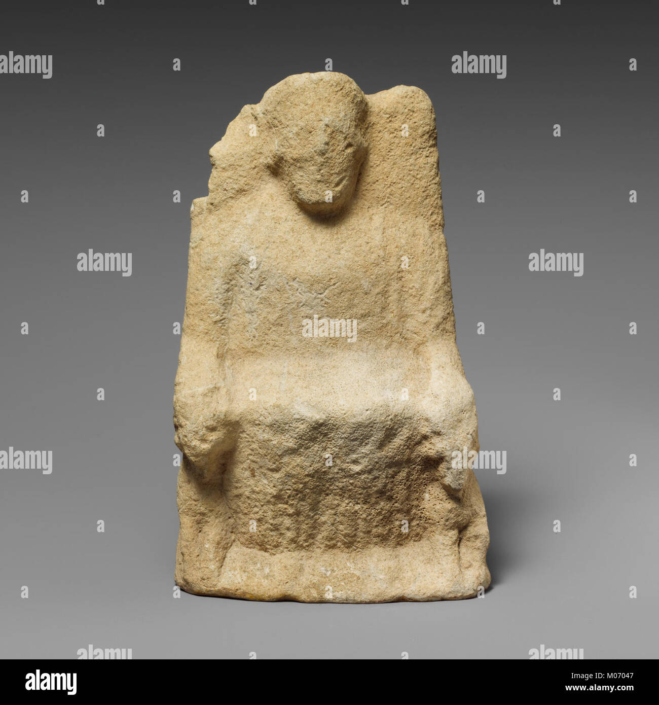 Limestone statuette of Zeus Ammon, a representation of the Greek god in ...