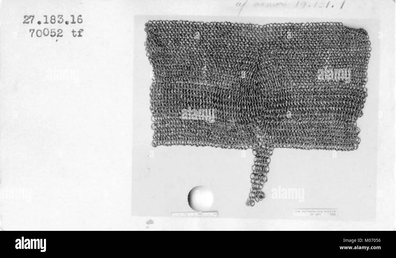 This mail brayette, a piece of medieval armor, is designed to protect ...