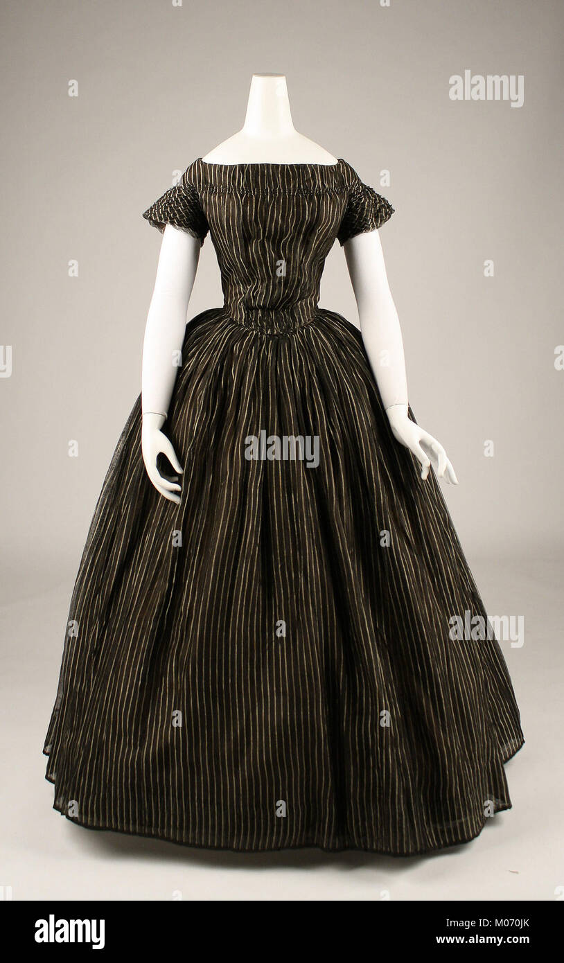 This mourning dress, a garment worn for funerals, reflects the fashion ...