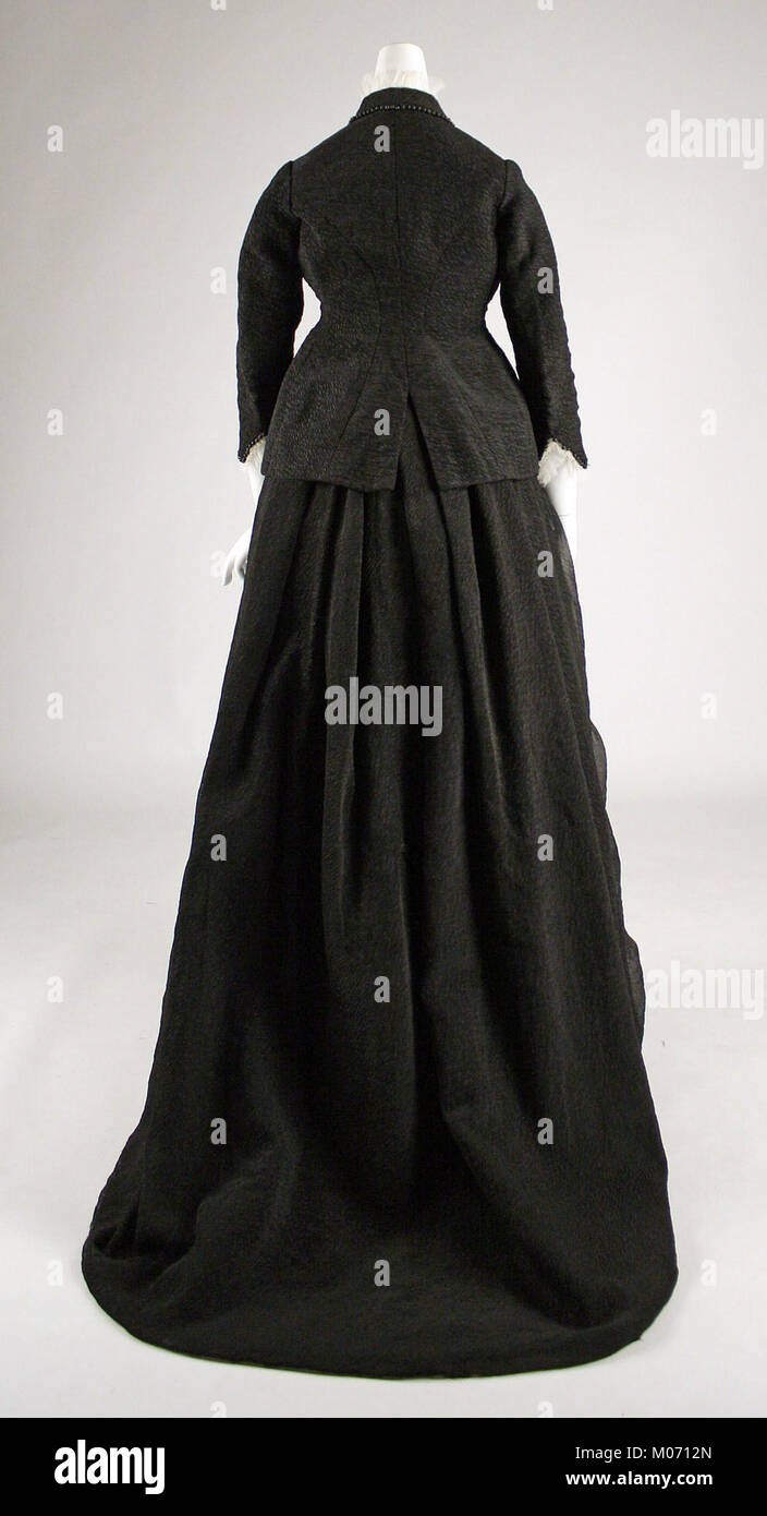 This mourning dress, housed in the MET, represents a style of attire ...