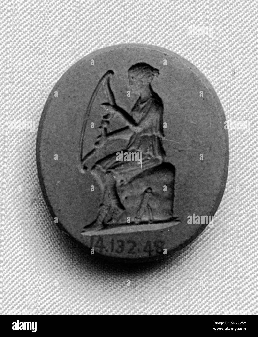 This intaglio is a form of engraved gem, showcasing detailed relief ...