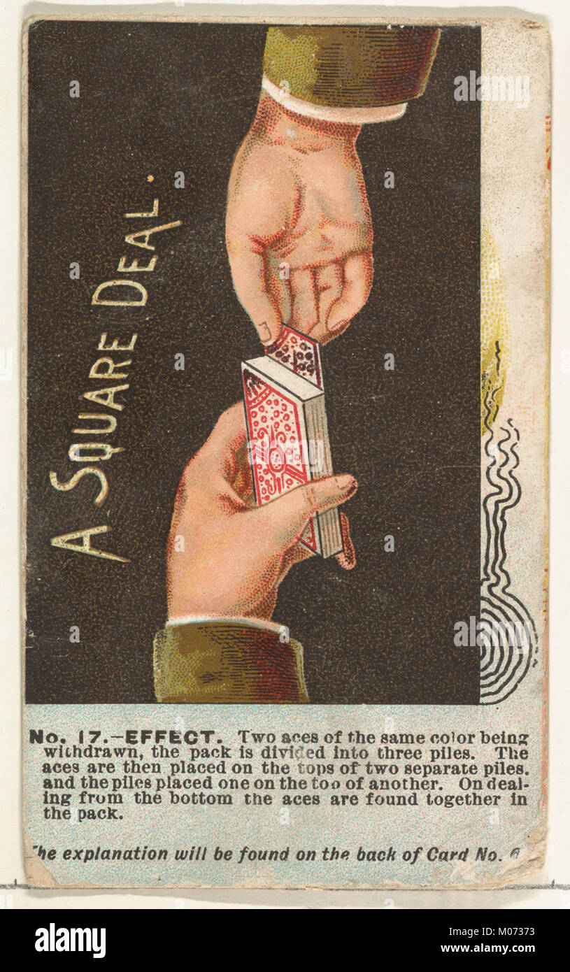 Number 17, A Square Deal, from the Tricks with Cards series (N138 ...