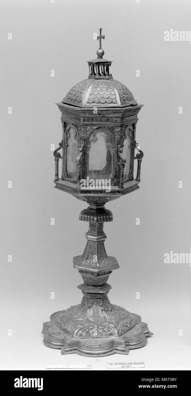 This monstrance, part of the MET collection, is a religious object used ...