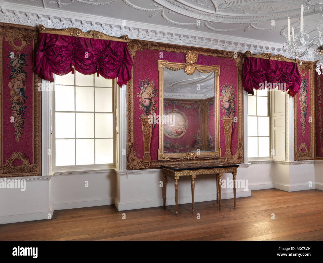 Mirror surround with vases MET DP341261 Stock Photo - Alamy