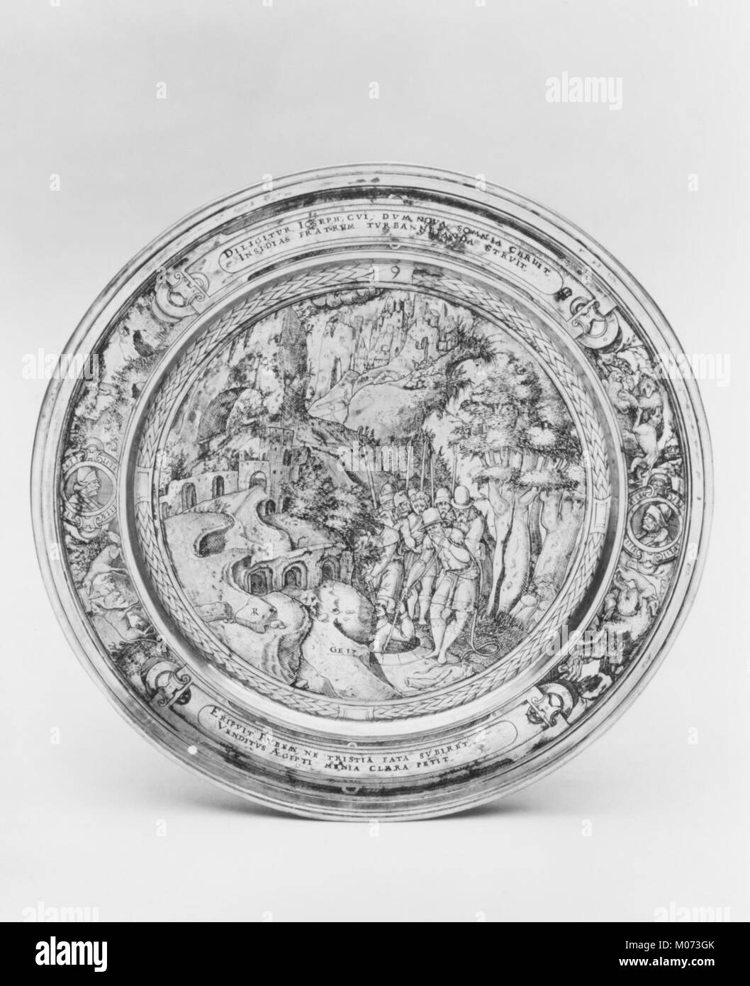 A depiction of Joseph being lowered into the pit, as described in ...