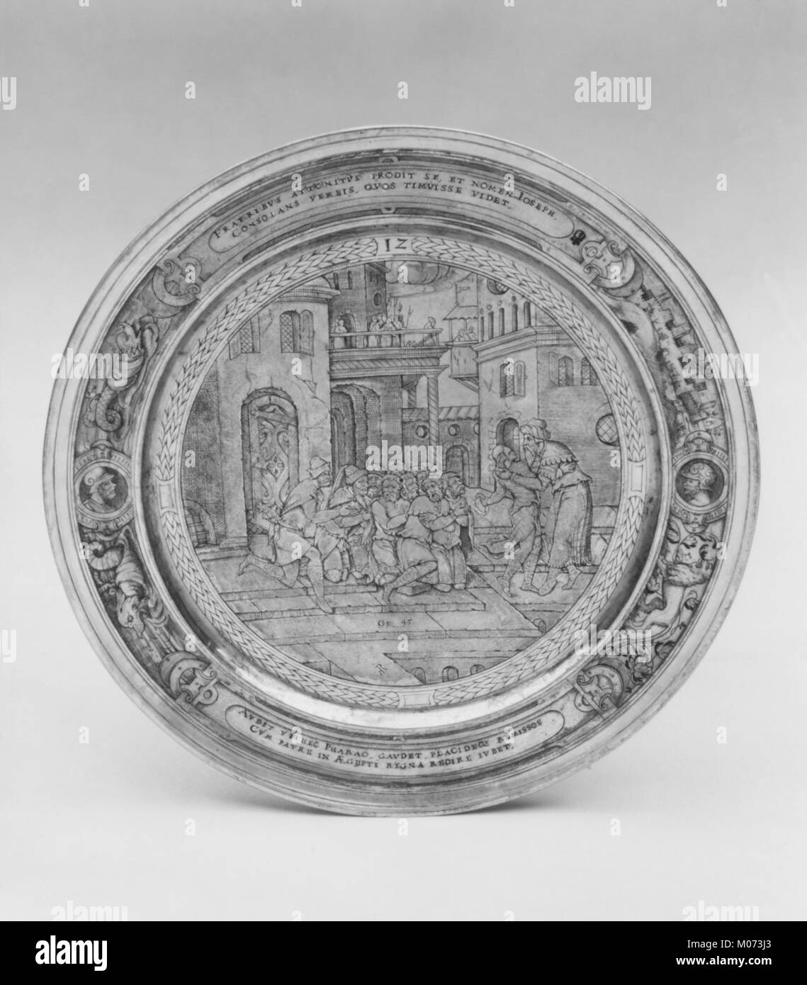 This artwork, titled 'Joseph and His Brethren,' depicts a biblical ...