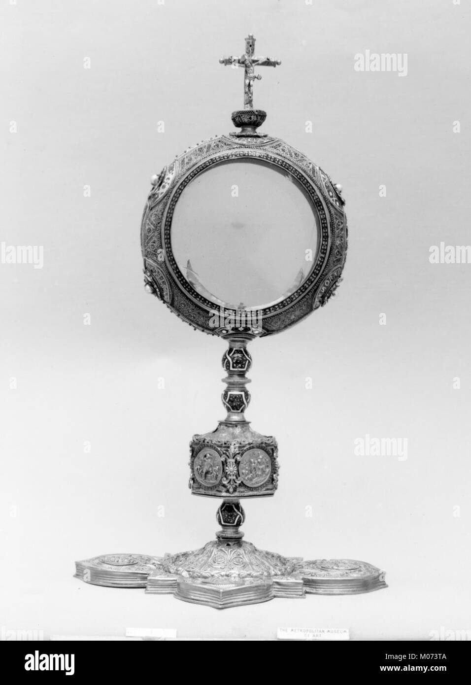 A golden monstrance displayed at The Metropolitan Museum of Art, used ...