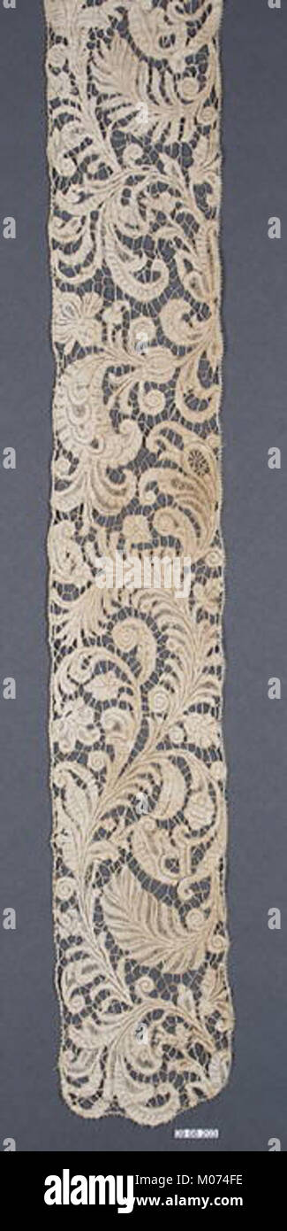 This lappet is a historical fabric used as a clothing accessory ...