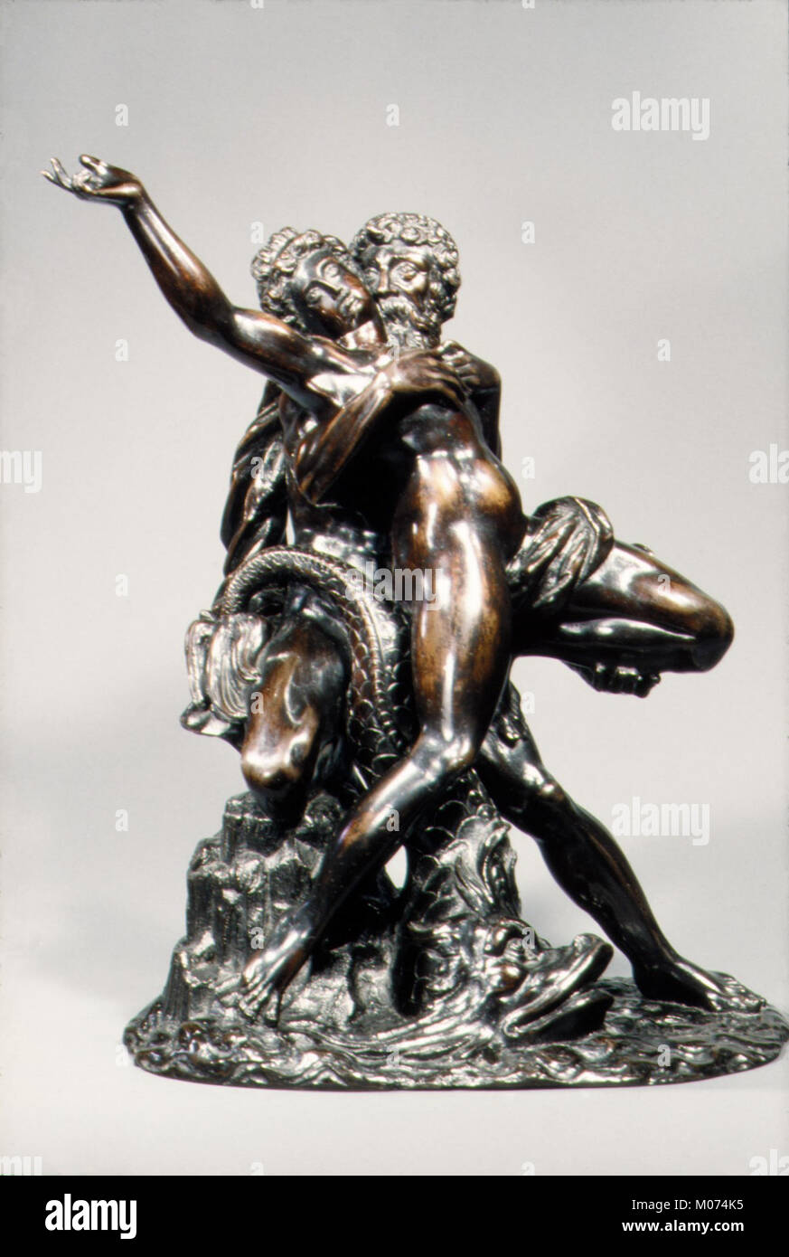 This depiction of Neptune and Caenis captures a mythological scene ...