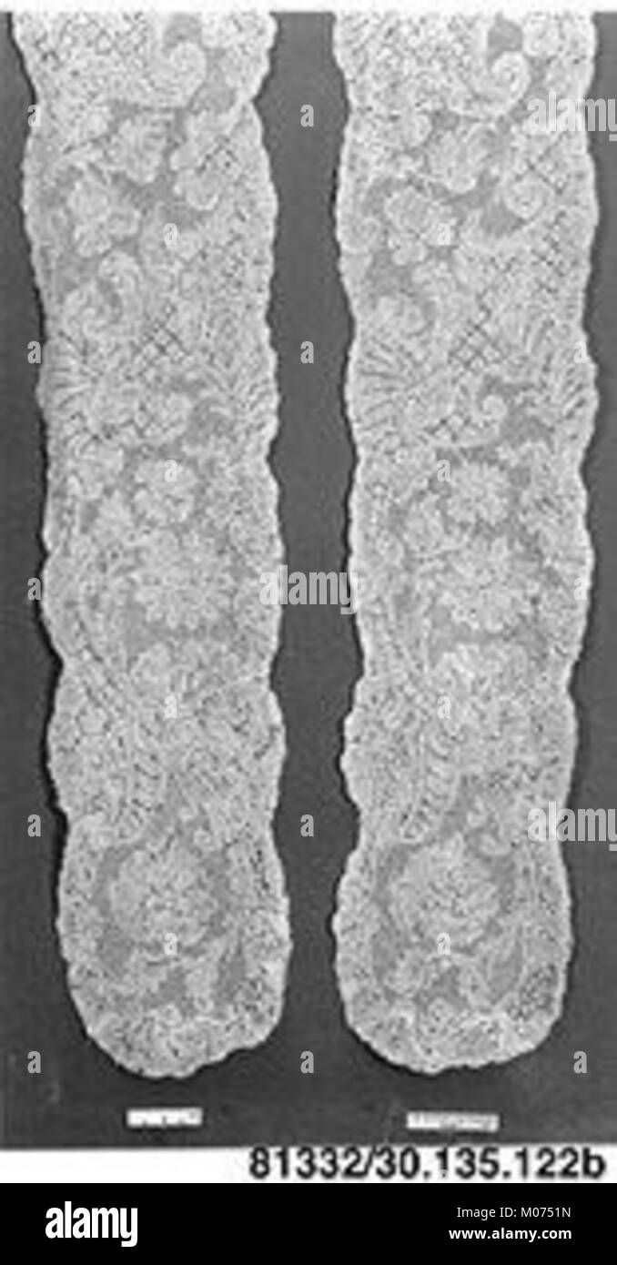 Lappets, decorative pieces of fabric or lace attached to the sides of ...
