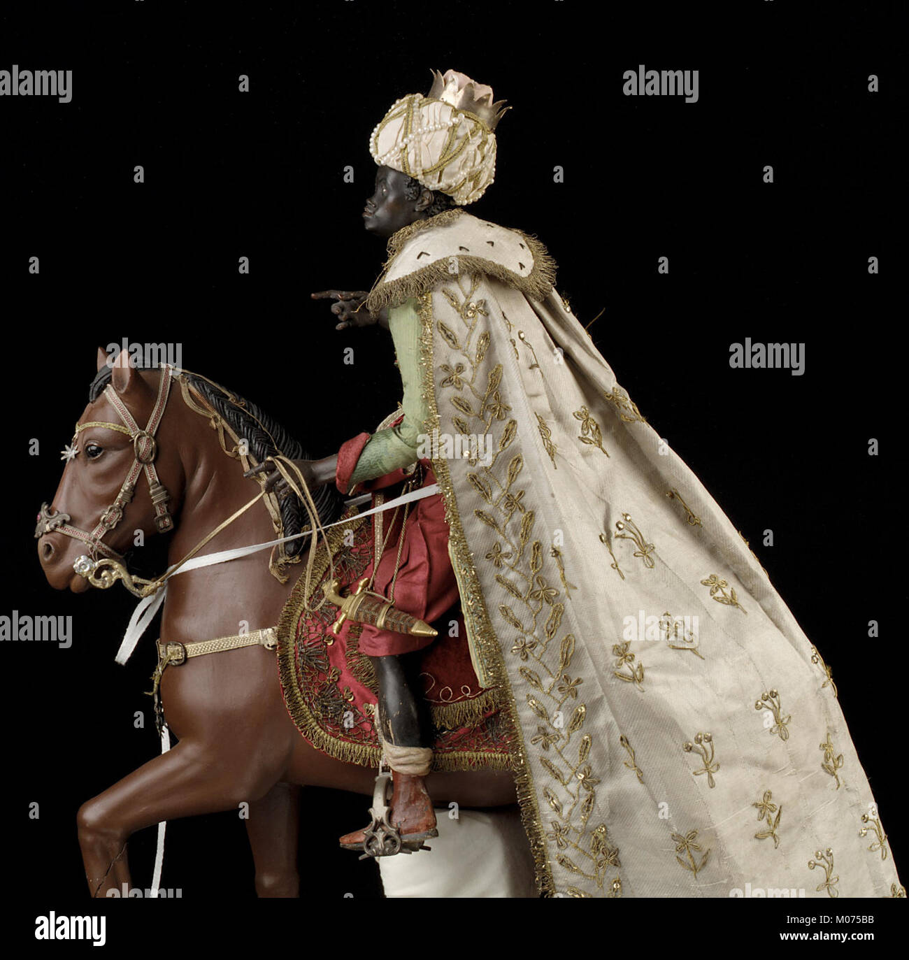 This portrait represents a Moorish king, showcasing the detailed ...